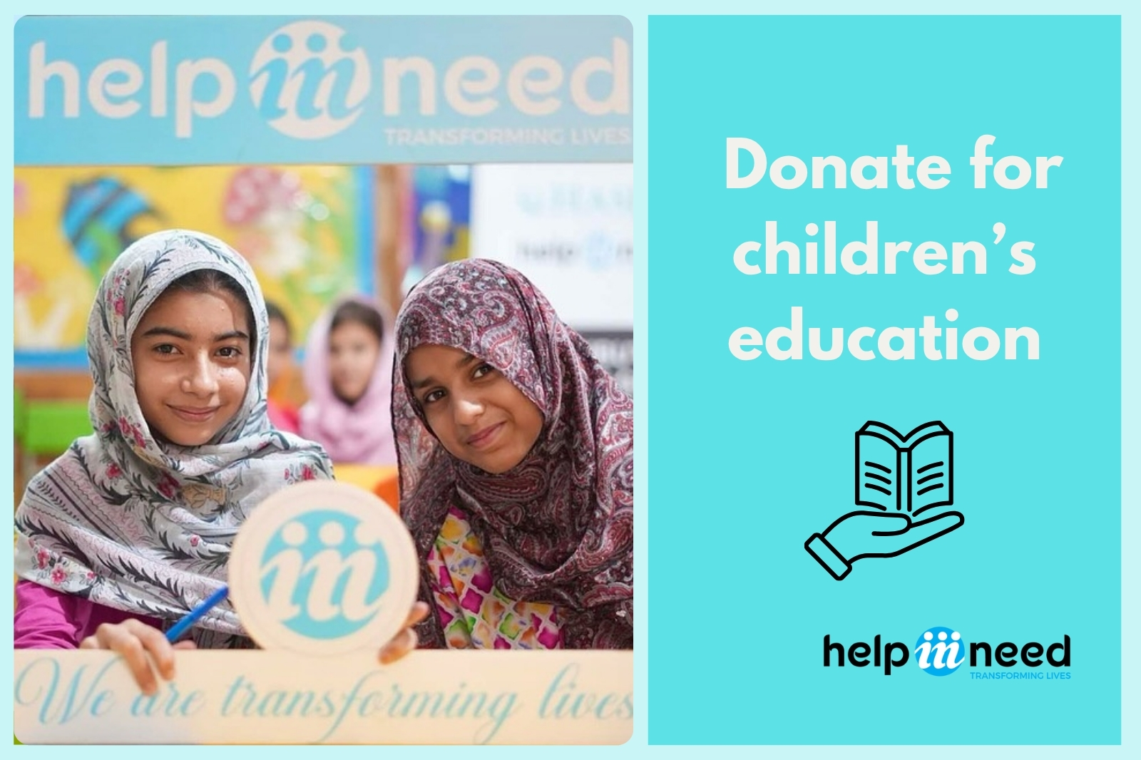 Donate for children’s education - Help in Need